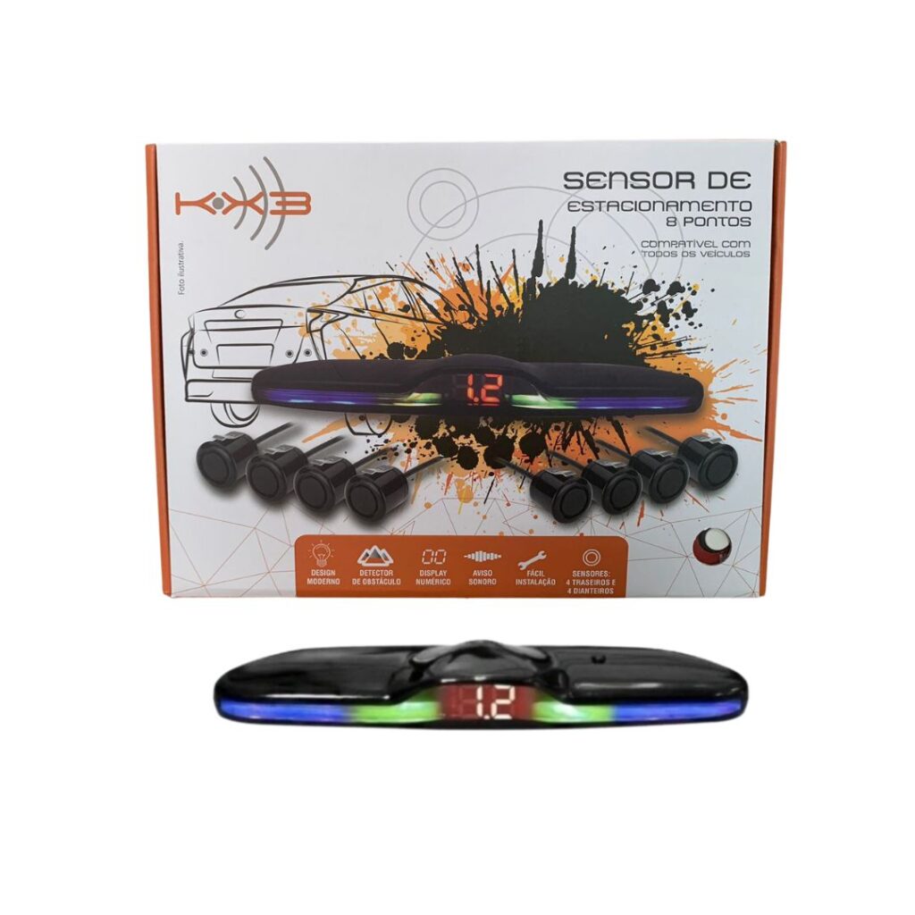 Sensor Eletrônico KX3 8 Pontos Embutido - KX3 - Acessórios Automotivos