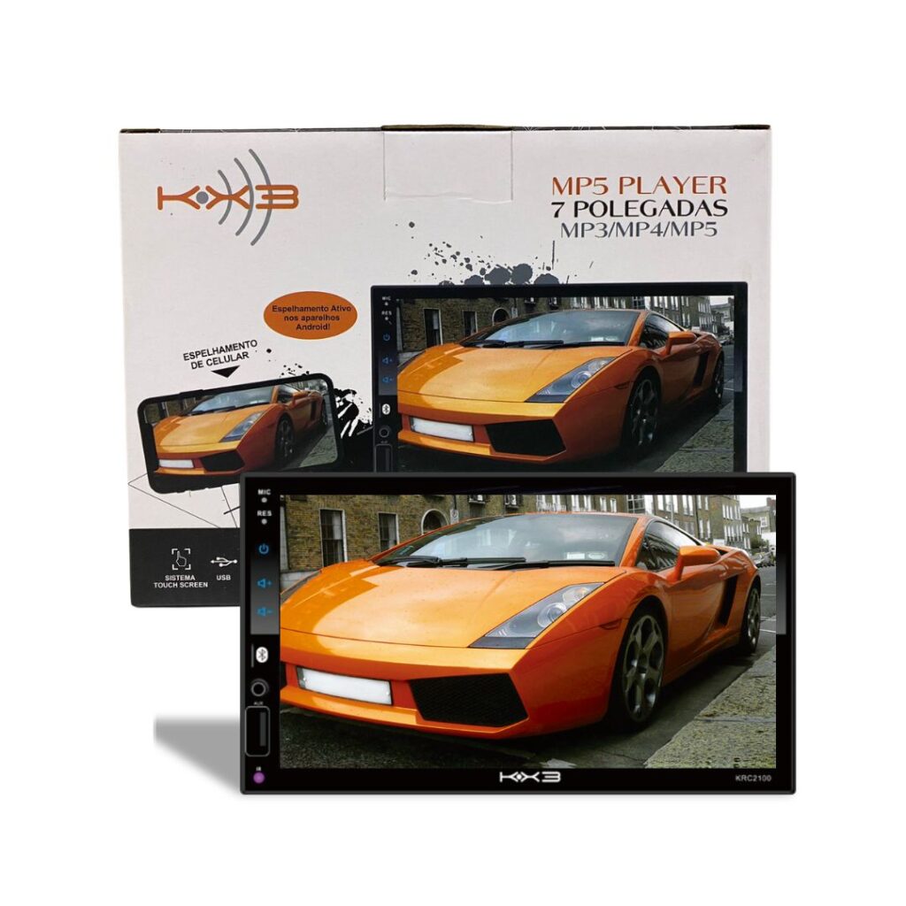 Multimídia MP5 Tela 7"- KRC2100S - KX3 - Acessórios Automotivos