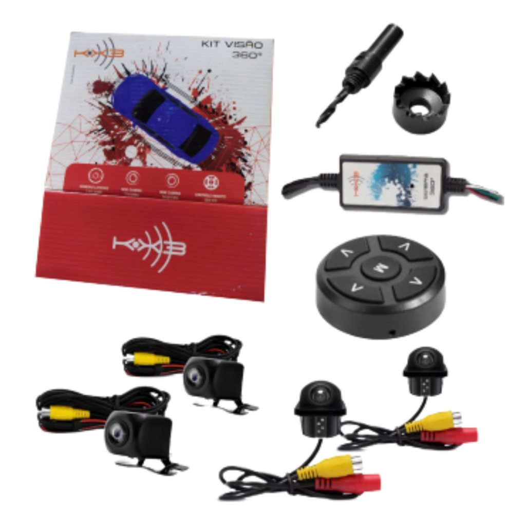 Kit Visão 360 graus KX3 - KC360 - KX3 - Acessórios Automotivos