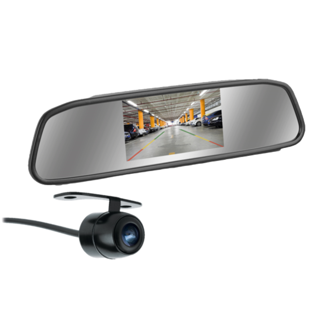 Retrovisor LCD 4.3 C/ Câmera 2×1 - ECO - KX3 - Acessórios Automotivos